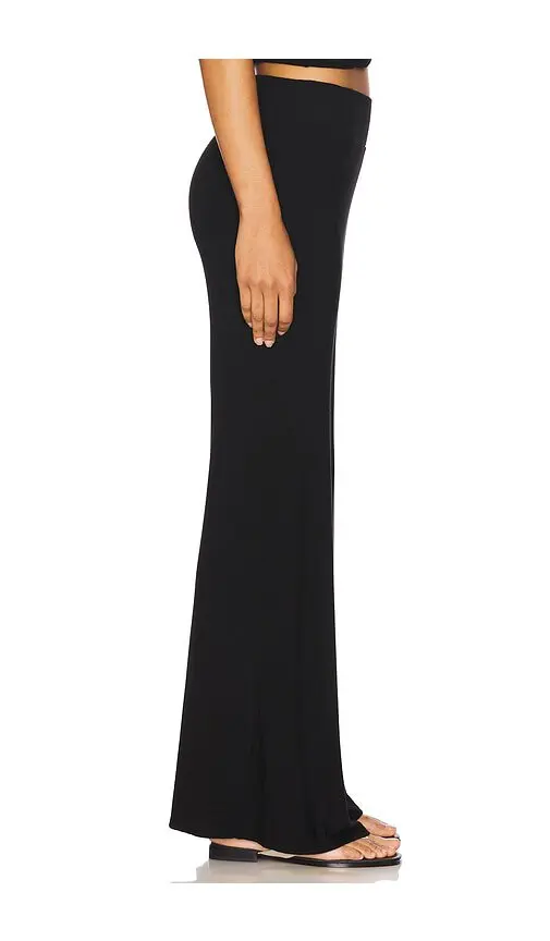 Enza Costa Silk Knit Bias Pant - Black