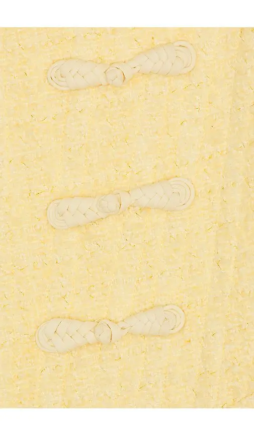 SAU LEE Andi Tweed Mini Dress - Yellow