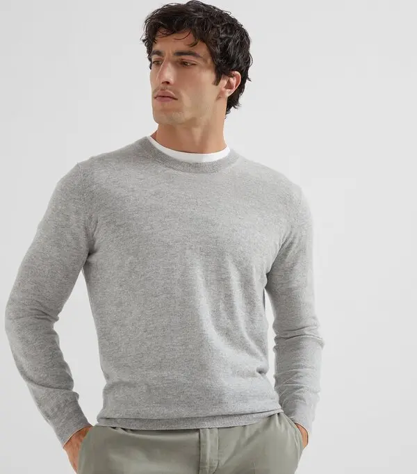 Brunello Cucinelli Cashmere Crew Neck Sweater - Grey