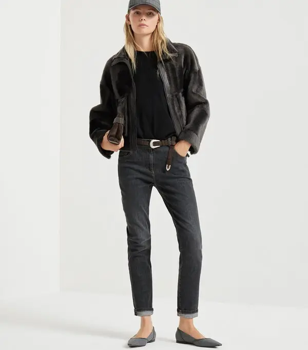 Brunello Cucinelli Cashmere Silk Blend T-shirt - Black