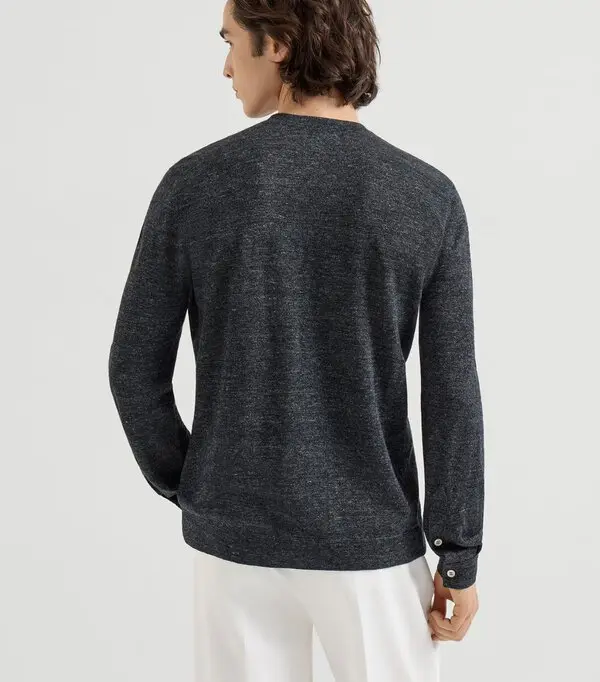 Brunello Cucinelli Linen-cotton Mandarin Collar Cardigan