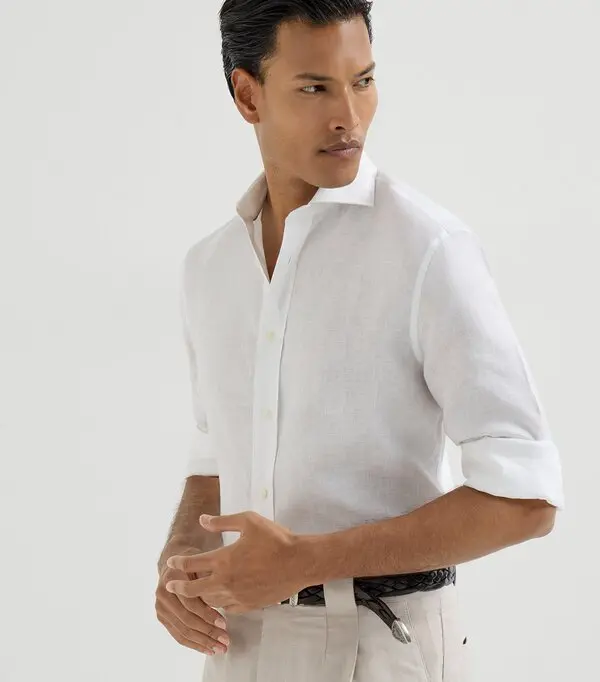 Brunello Cucinelli Linen Shirt - White