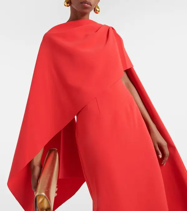 ROKSANDA Demetria Cape Effect Midi Dress