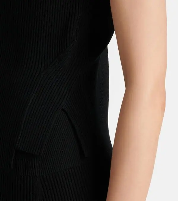 Victoria Beckham Ribbed-knit Sleeveless Top