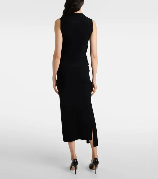 Victoria Beckham Ribbed-knit Sleeveless Top