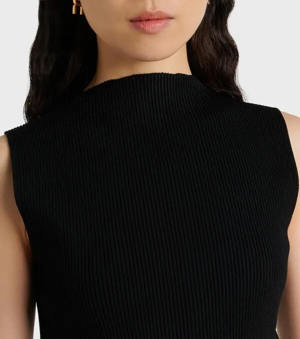 Victoria Beckham Ribbed-knit Sleeveless Top