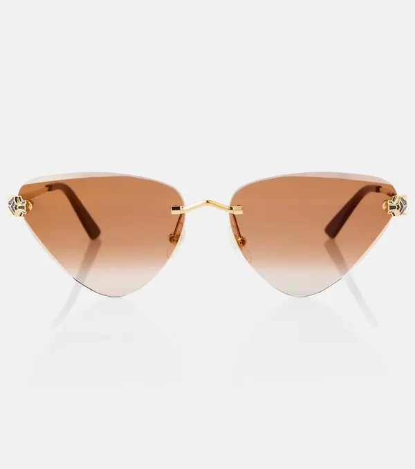 Cartier Panthère De Cat-eye Sunglasses - Brown