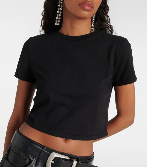 RE/DONE Cotton Jersey Crop Top