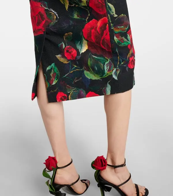 Dolce & Gabbana Floral Pencil Skirt