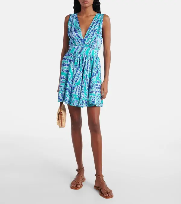 Poupette St Barth Bessie Printed Minidress