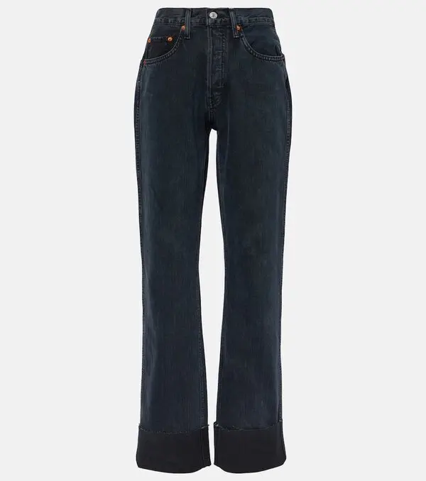 RE/DONE High-rise Straight Leg Jeans