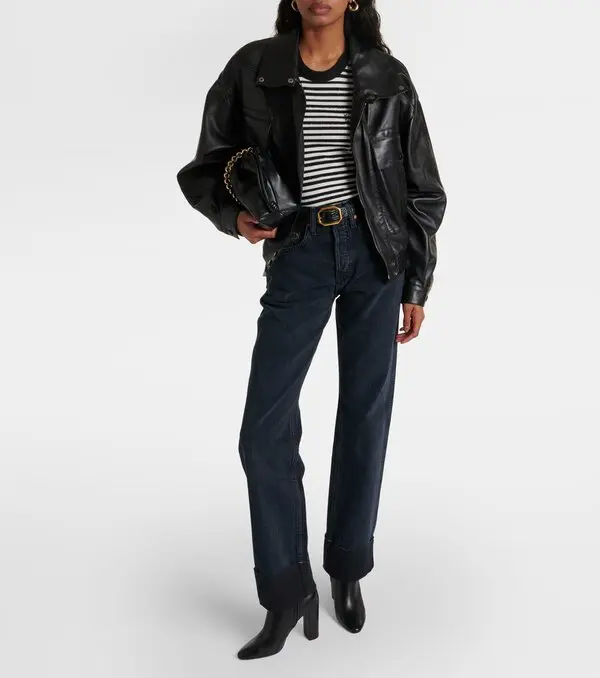 RE/DONE High-rise Straight Leg Jeans