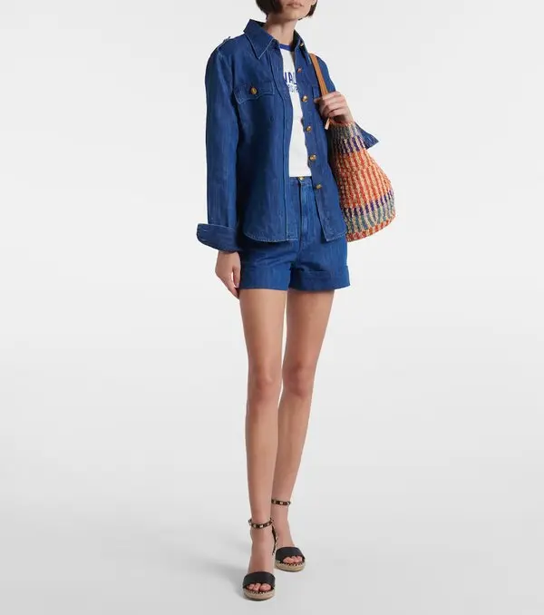 Valentino Garavani Rockstud Leather Wedge Espadrilles