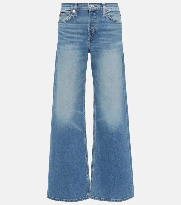 RE/DONE Mid-rise Wide-leg Jeans - Blue