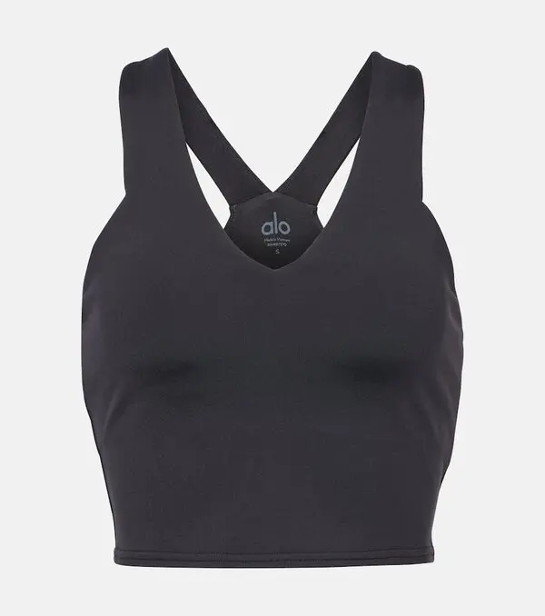 Alo Yoga Airbrush Real Sports Bra - Black