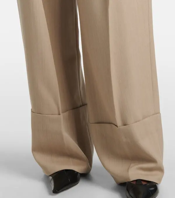 Victoria Beckham Virgin Wool Wide-leg Trousers