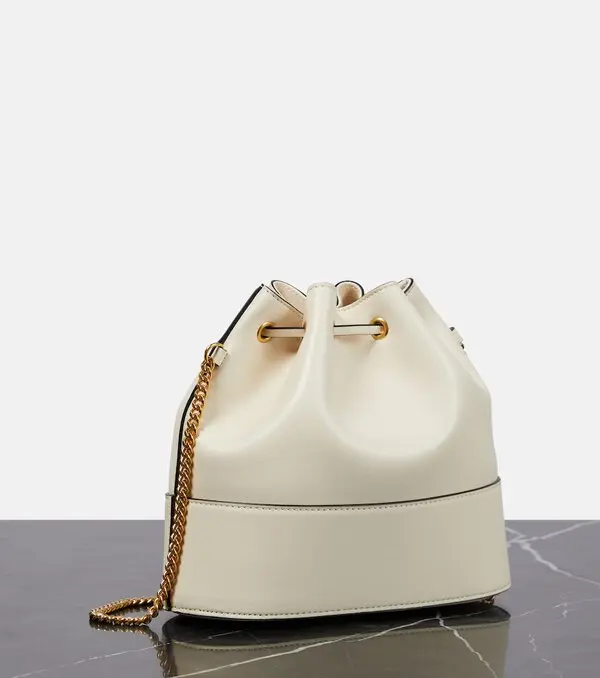 Valentino Garavani Vlogo Signature Leather Bucket Bag