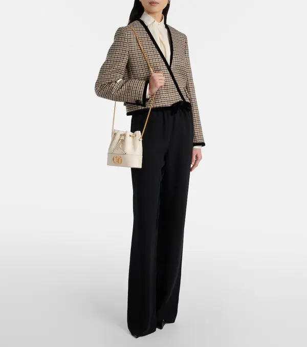 Valentino Garavani Vlogo Signature Leather Bucket Bag