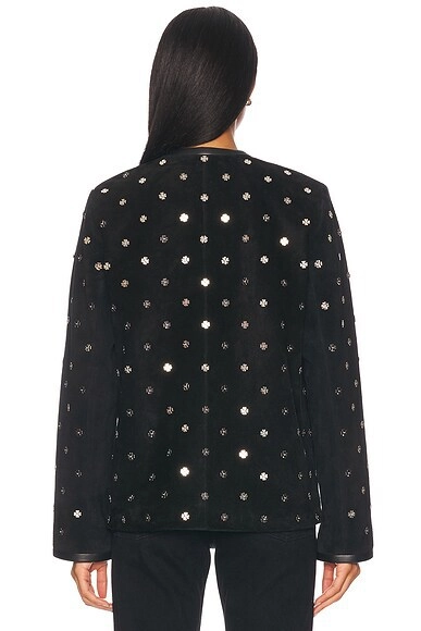 BODE Clover Charm Suede Jacket