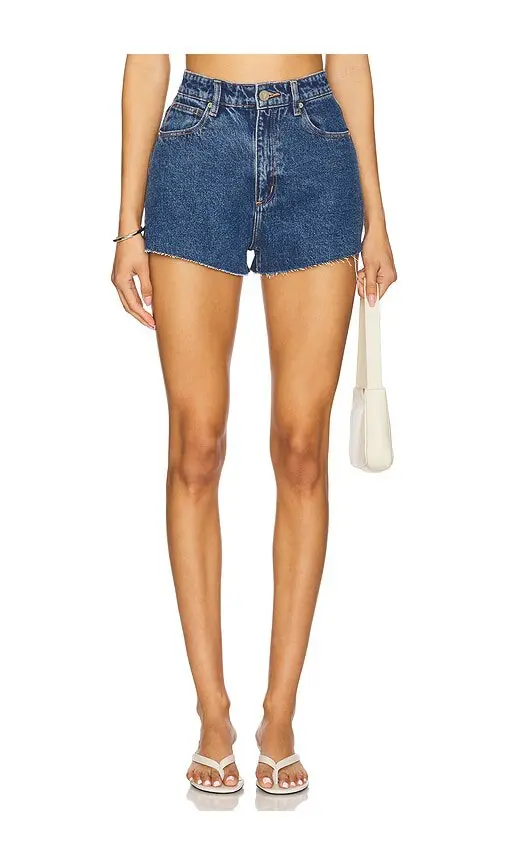 Abrand Denim High Relaxed Short - Blue