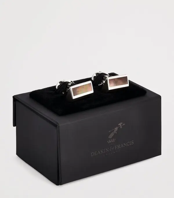 DEAKIN & FRANCIS Sterling Silver Mother-of-pearl Cufflinks