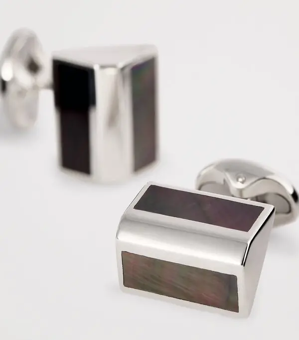 DEAKIN & FRANCIS Sterling Silver Mother-of-pearl Cufflinks