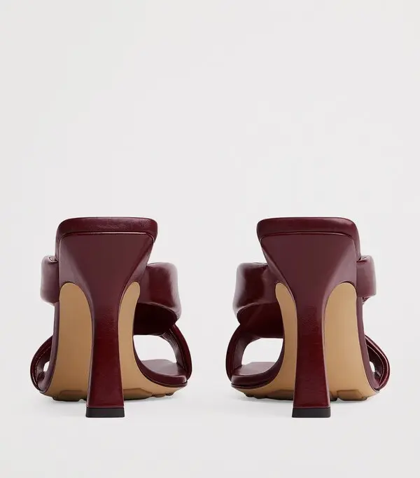 Bottega Veneta Leather Riva Mules 90 - Red