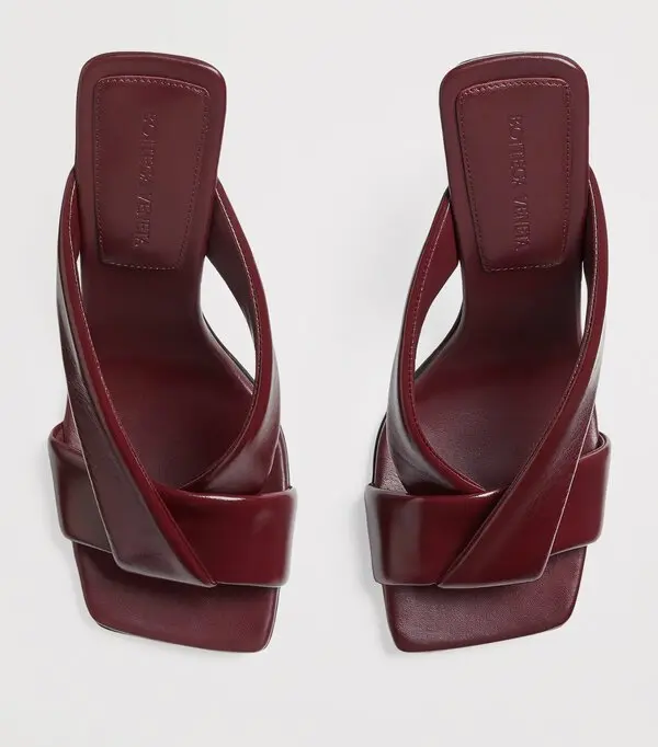 Bottega Veneta Leather Riva Mules 90 - Red
