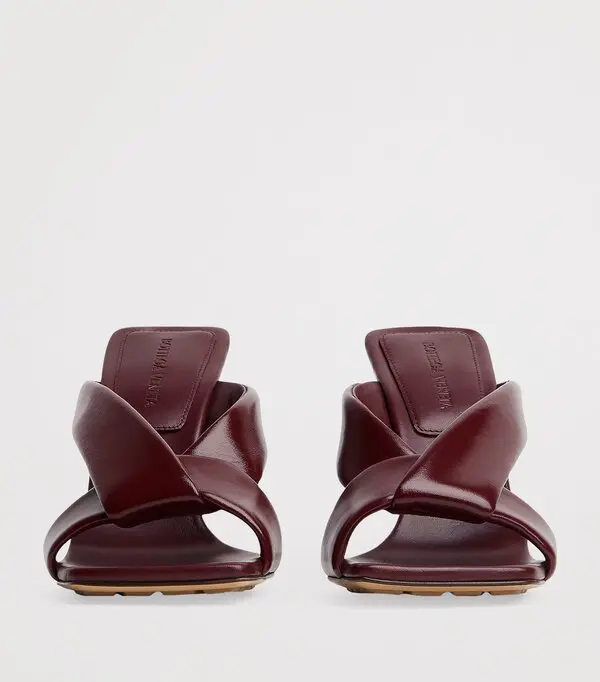 Bottega Veneta Leather Riva Mules 90 - Red