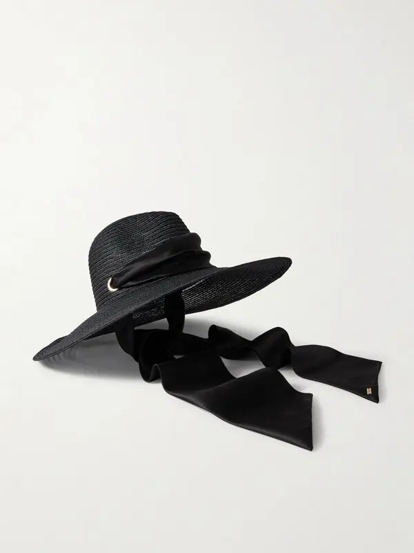 Eugenia Kim Cassidy Hemp Sunhat With Grosgrain Trim - Black