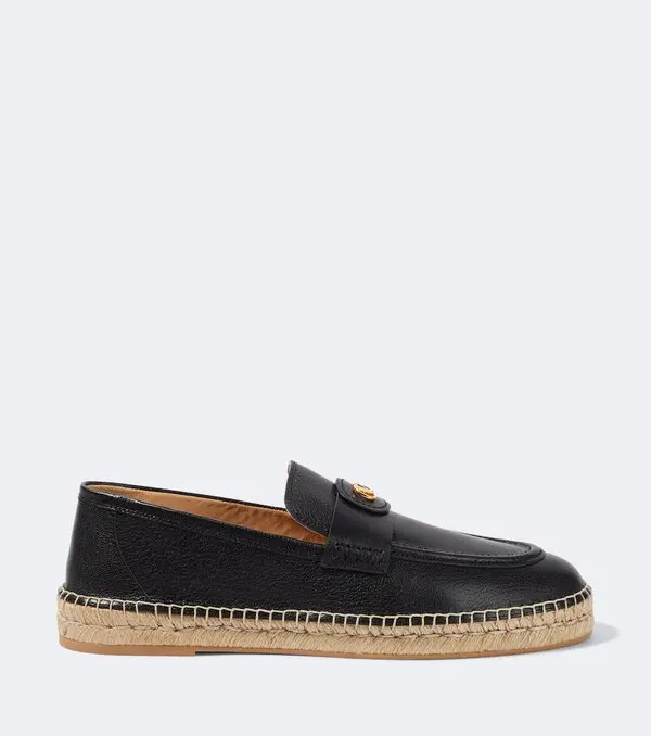 Valentino Garavani Vlogo Leather Espadrilles