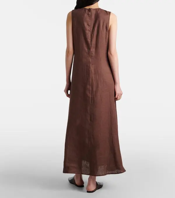 Asceno Tallin Linen Maxi Dress