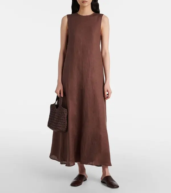 Asceno Tallin Linen Maxi Dress