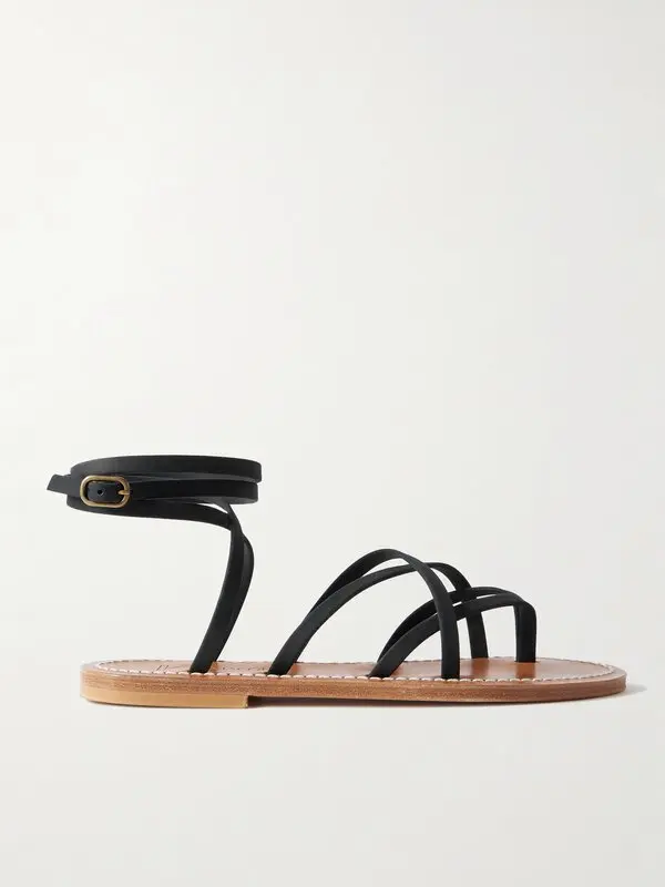 K.JACQUES Zenobie Leather Sandals - Black