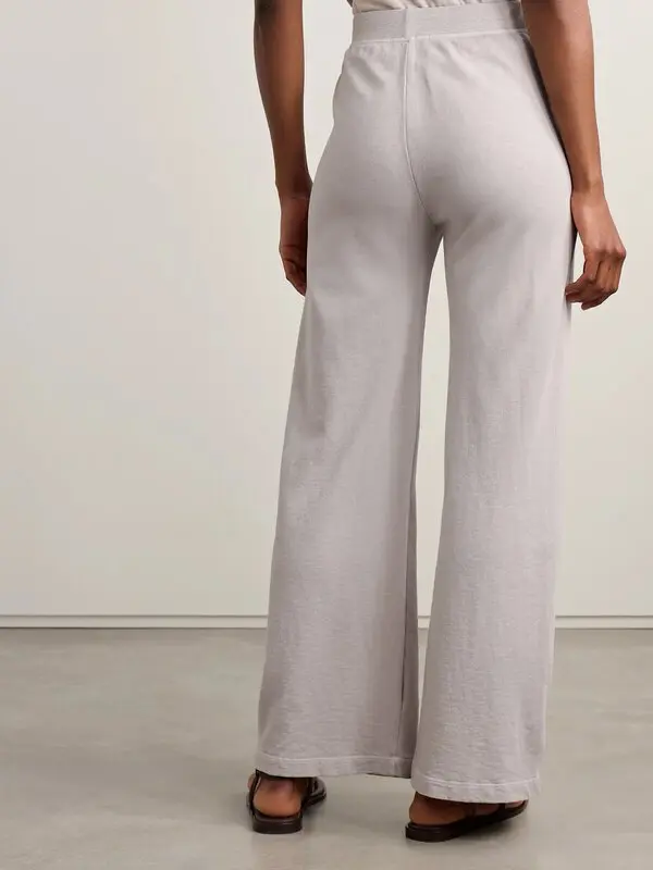 JAMES PERSE Cotton-terry Wide-leg Track Pants