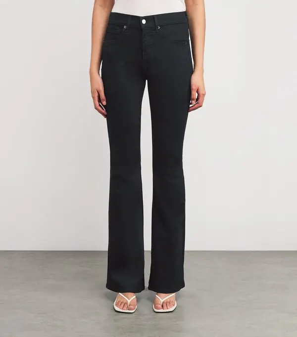 Veronica Beard Beverly High-rise Flared Jeans - Black