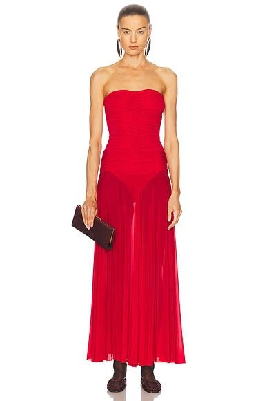 Magda Butrym Strapless Long Dress