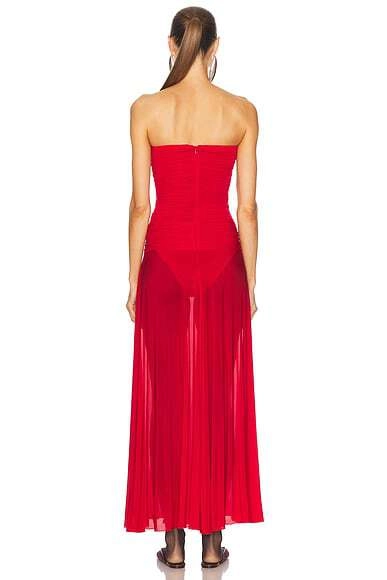 Magda Butrym Strapless Long Dress