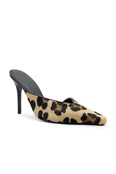 GIA BORGHINI X Helsa Boss Mule In Print - Leopard