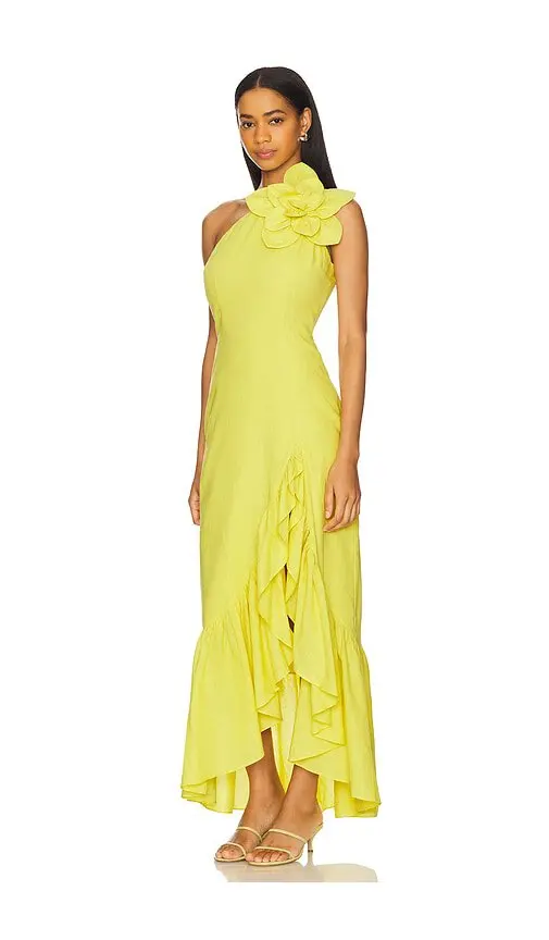 Yumi Kim One-shoulder Ruffled Maxi Dress - Yellow