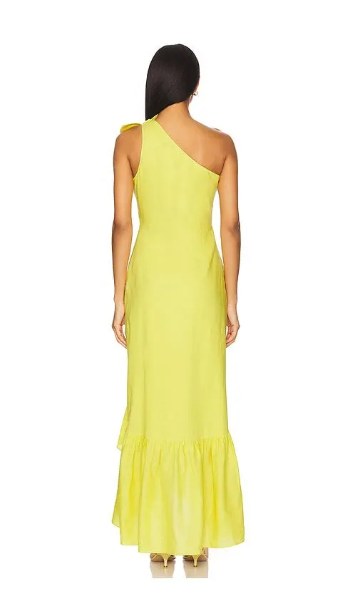 Yumi Kim One-shoulder Ruffled Maxi Dress - Yellow