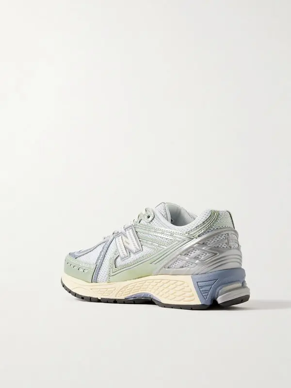 NEW BALANCE 1906r Metallic Leather-trimmed Mesh And Suede Sneakers - Blue