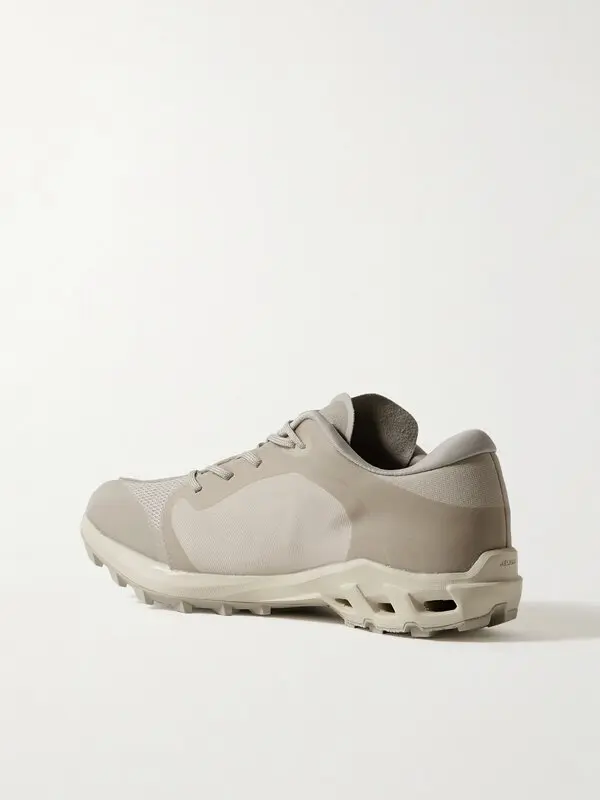 On Post Archive Faction X Cloudventure Peak Recycled-twill And Mesh Lace-up Sneakers