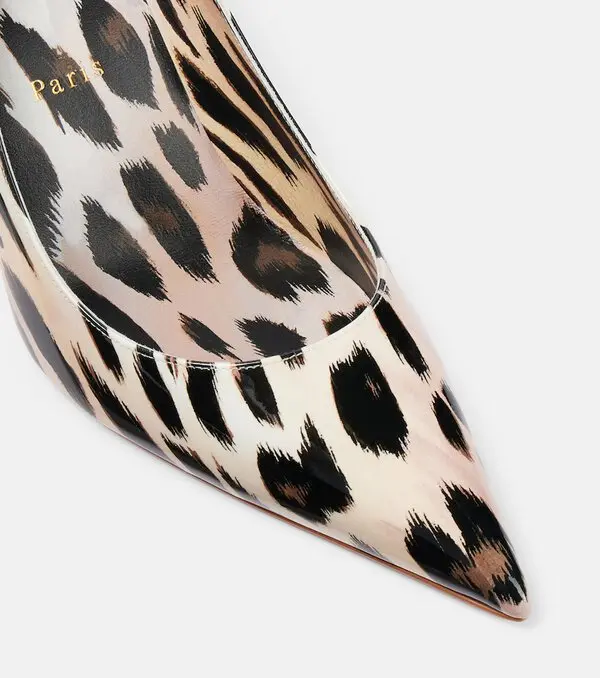 CHRISTIAN LOUBOUTIN Miss Z 80 Printed Patent Leather Pumps