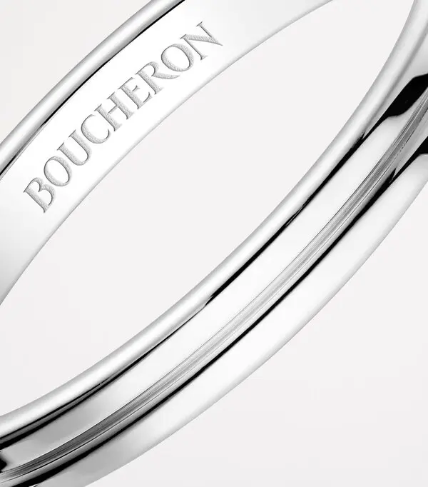 Boucheron Platinum Double Godron Wedding Band