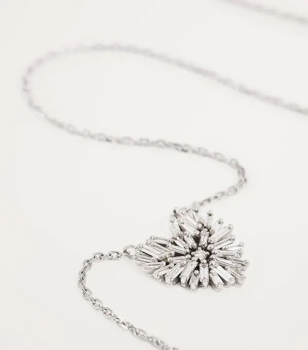 SUZANNE KALAN Gold And Diamond Heart Pendant Necklace