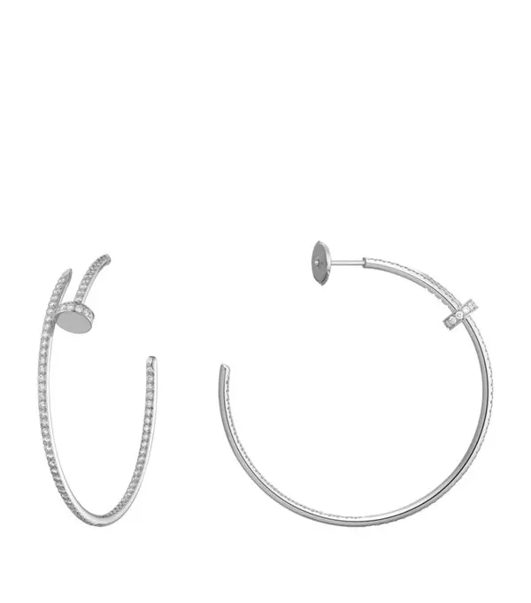 Cartier Juste Un Clou Diamond Hoop Earrings