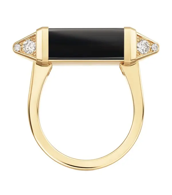 Cartier Les Berlingots De Ring With Onyx And Diamonds