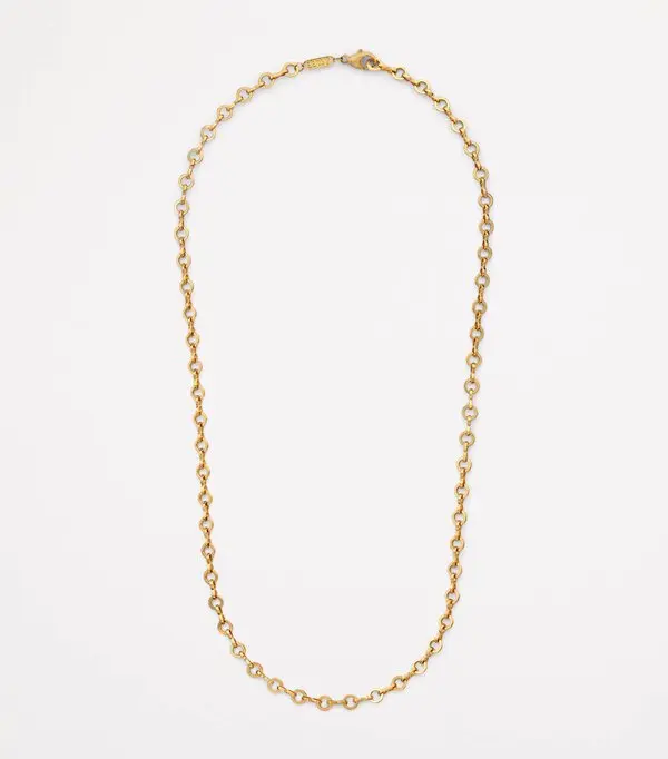 AZLEE 18k Yellow Circle-link Chain Necklace