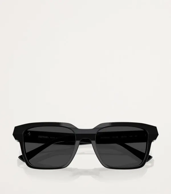 FERRARI Acetate Square Polarised Sunglasses - Black